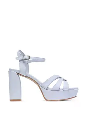 Bernardo Vittoria Woven Platform Sandals - Blue