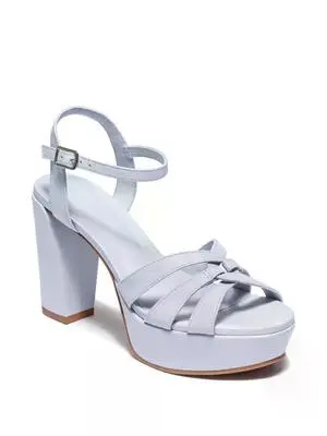 Bernardo Vittoria Woven Platform Sandals - Blue