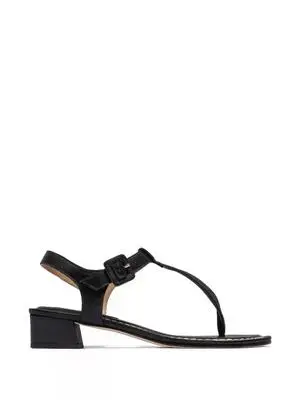Bernardo Goyara Buckle T-strap Sandals - Black