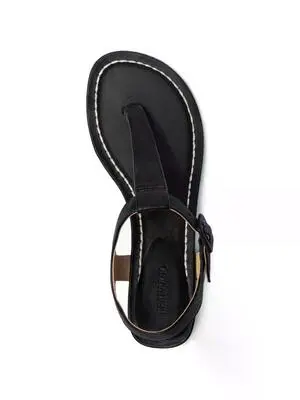 Bernardo Goyara Buckle T-strap Sandals - Black