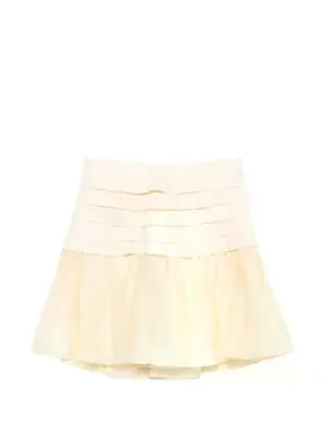 Sandro Mini Pleated Skirt - Neutrals