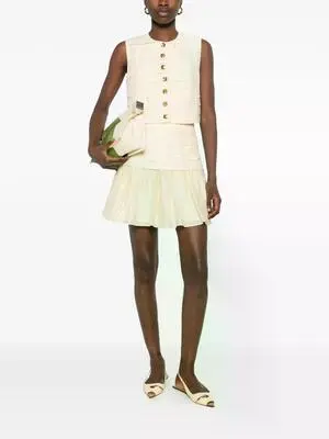 Sandro Mini Pleated Skirt - Neutrals