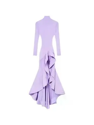 Stella McCartney Long-sleeve Asymmetric Dress - Purple