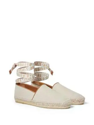 Stella McCartney Logo-lettering Flat Espadrilles - Neutrals