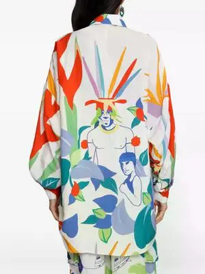 AMIR SLAMA Leaf Graphic Shirt
