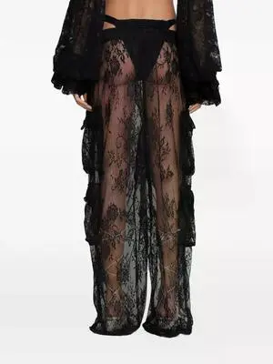 AMIR SLAMA Lace Ruffled Trousers