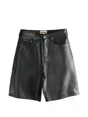 StÜssy Leather Shorts - Black