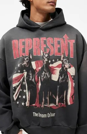 REPRESENT Dream On Tour Graphic Sweatshirt - Nero