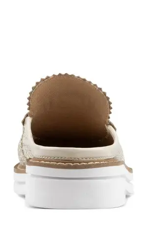 DONALD PLINER Tassel Mule With Memory Foam Cushioning - Beige/silver