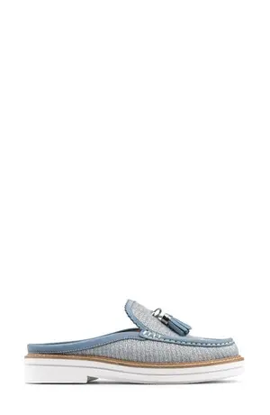 DONALD PLINER Tassel Mule With Memory Foam Cushioning - Denim