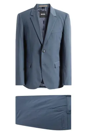 BOSS Houston Slim Fit Suit - Blue