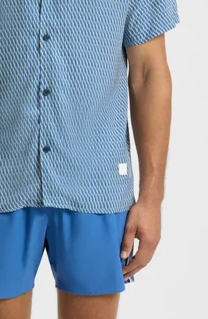 BOSS Beach Camp Shirt - Blue