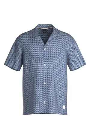 BOSS Beach Camp Shirt - Blue