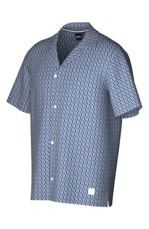 BOSS Beach Camp Shirt - Blue