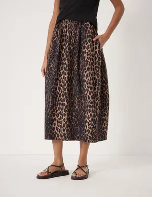 HUSH Hush Liddie Air Flow Barrel Maxi Skirt Soft Leopard
