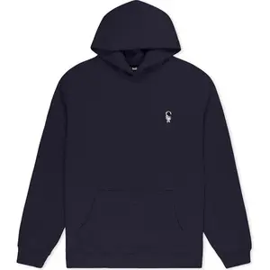 DALIX Astronaut Relaxed Midweight Fleece Pullover Hoodie - Ink Blue