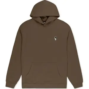 DALIX Astronaut Relaxed Midweight Fleece Pullover Hoodie - Walnut