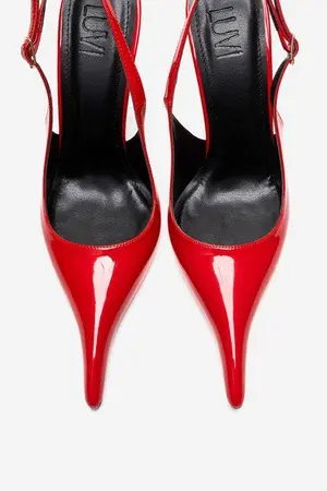 PROLOGUE SHOES Candy Pointed-toe Stiletto Pumps - Red