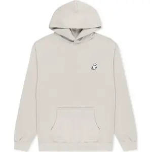 DALIX Relaxed Fit Midweight Faded Fleece Hoodie - Faded Bone