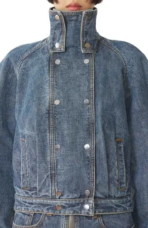 LANVIN Short Denim Jacket - Blue