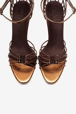 PROLOGUE SHOES Arona Stiletto Sandals - Brown
