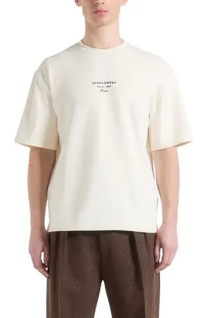Manière De Voir Sunflowers Van Gogh Cotton T-shirt - Cream