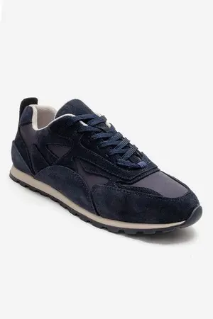 FOREVER & ALWAYS SHOES Sahra Leather Sneaker - Navy Suede