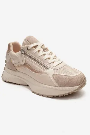 PROLOGUE SHOES Rocca Zip Sneaker - Beige Rose