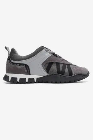 FOREVER & ALWAYS SHOES Fiera Leather And Mesh Sneakers - Grey