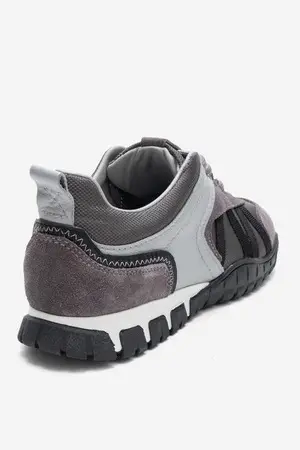 FOREVER & ALWAYS SHOES Fiera Leather And Mesh Sneakers - Grey