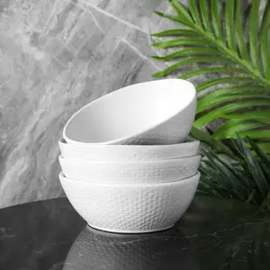 STONE + LAIN Abigael Stoneware 4-piece Bowl Set - White