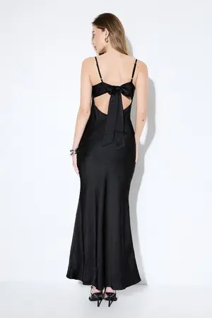 MISSPAP Premium Satin Bow Dress