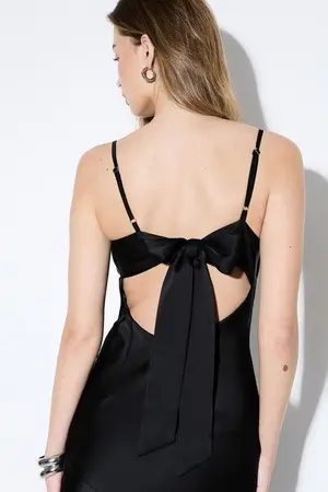 MISSPAP Premium Satin Bow Dress