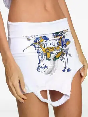 AMIR SLAMA Printed Asymmetrical Skirt