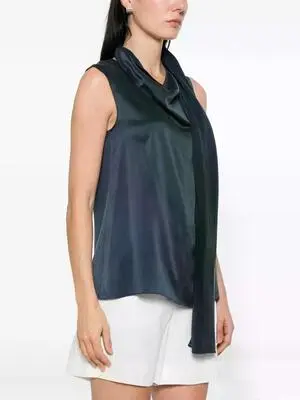 Max Mara Draped Sleeveless Top - Blue