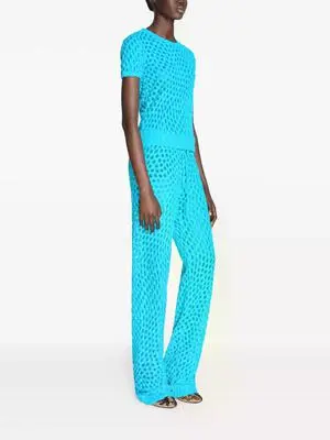 Dries Van Noten Drawstring Jersey Trousers - Blue