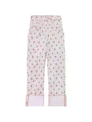 GANNI Capri Slim Jeans In Printed Denim