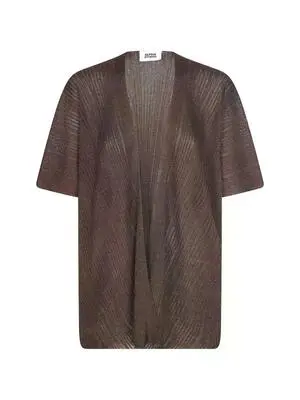 Alpha Studio Open-front Ribbed Cardigan