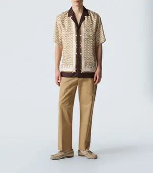 Gucci Horsebit 1953 Woven Suede Loafers - Beige