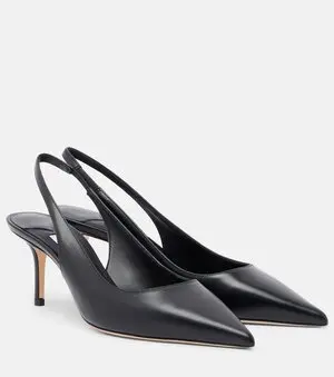 JIMMY CHOO Love Leather Slingback Pumps - Black