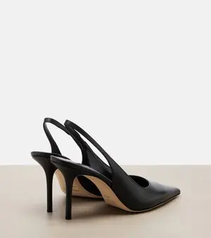 JIMMY CHOO Love Leather Slingback Pumps - Black
