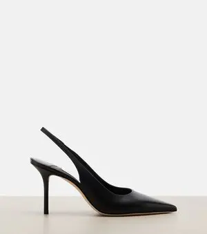 JIMMY CHOO Love Leather Slingback Pumps - Black