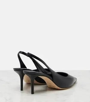 JIMMY CHOO Love Leather Slingback Pumps - Black
