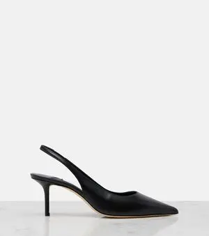 JIMMY CHOO Love Leather Slingback Pumps - Black