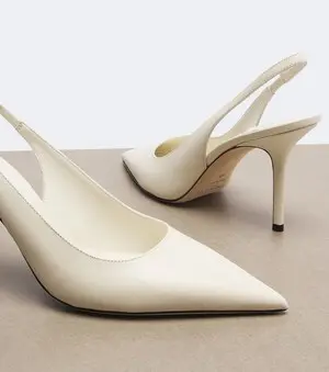 JIMMY CHOO Love Leather Slingback Pumps - White