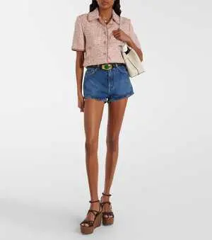 JIMMY CHOO Nyra Braided Leather Espadrille Wedges - Brown