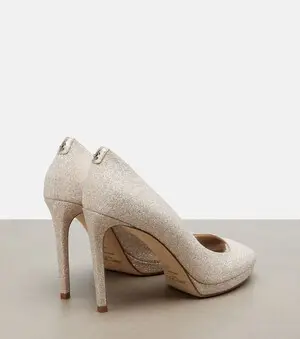 JIMMY CHOO Riya Glitter Pumps