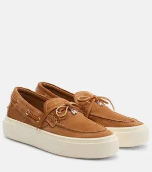 Hogan Suede Boat Shoes - Brown