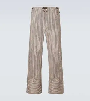 KIKO KOSTADINOV Kyan Cotton And Linen-blend Straight Pants - Multicoloured