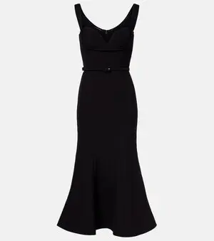 Roland Mouret Belted Corset Midi Dress